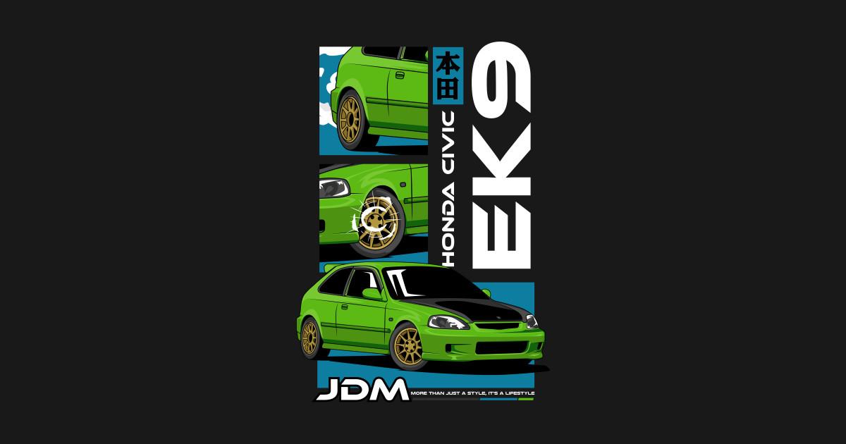 Civic Type R EK9 JDM Car - Civic Type R Ek9 Jdm Car - T-Shirt | TeePublic