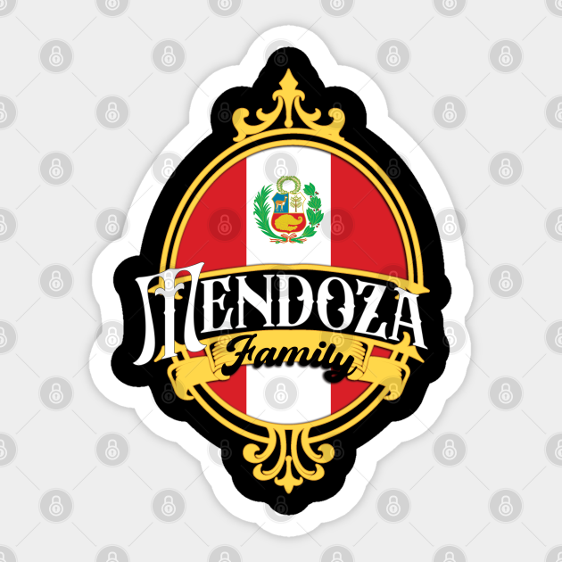Mendoza Family - Peru Flag - Mendoza - Sticker | TeePublic