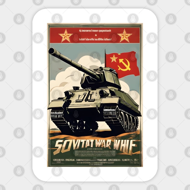 Soviet warrior tank - Soviet Union - Sticker | TeePublic