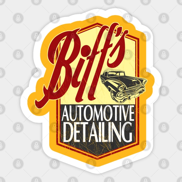 Biff's Auto Detailing - distressed - Back To The Future - Sticker ...