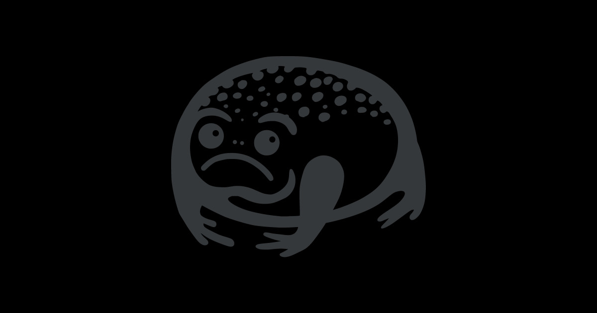 Black rain frog, stylized design - Black Rain Frog - Posters and Art ...