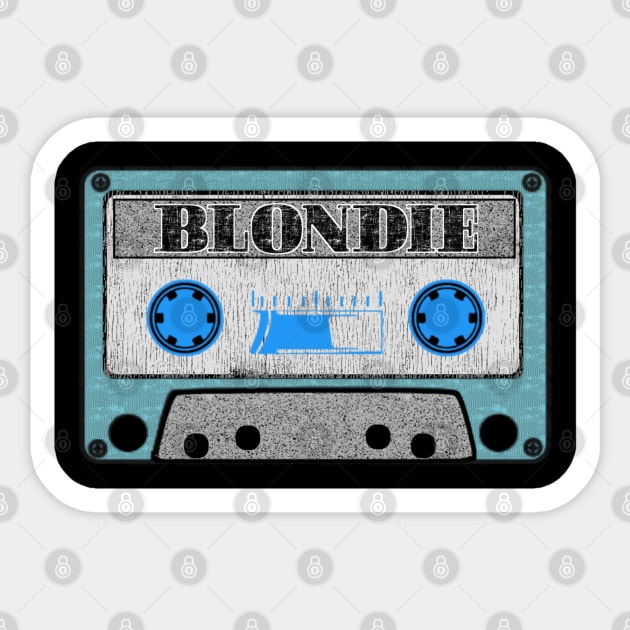 blondie blue cassette - Blondie - Sticker | TeePublic