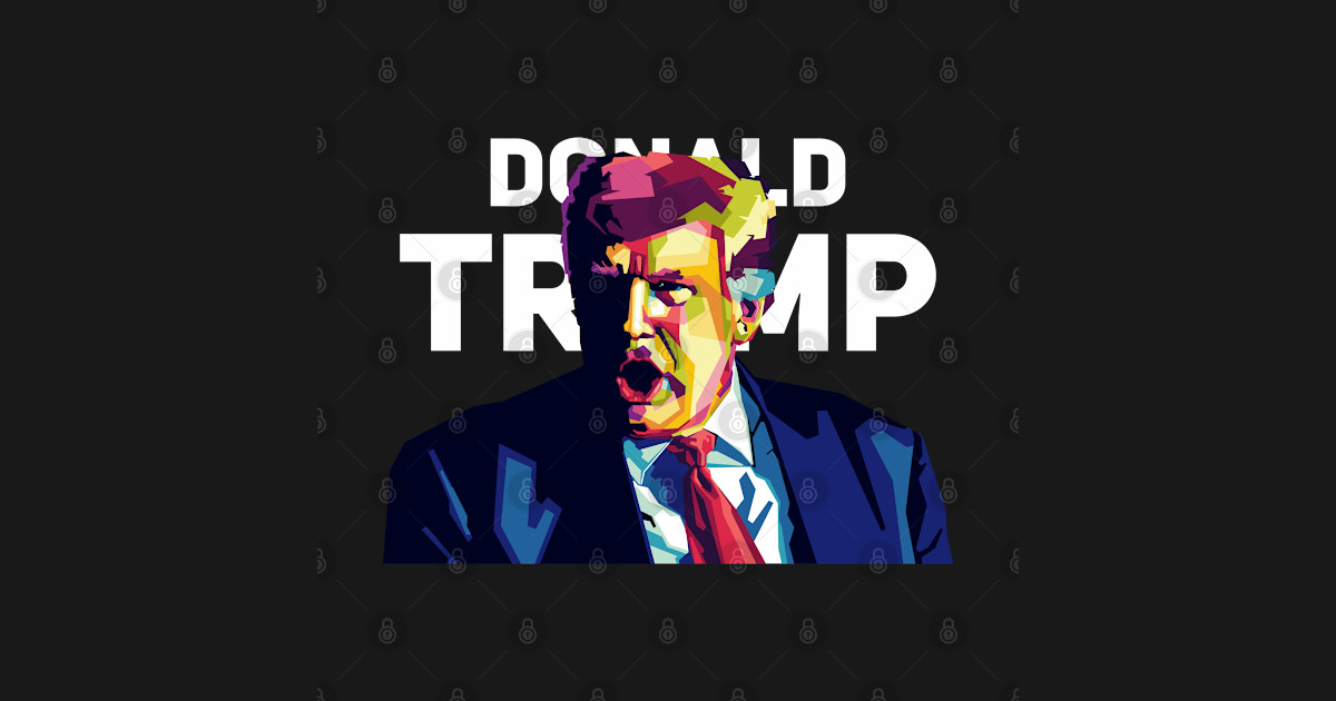 Trump in WPAP Pop art - Donald Trump - T-Shirt | TeePublic