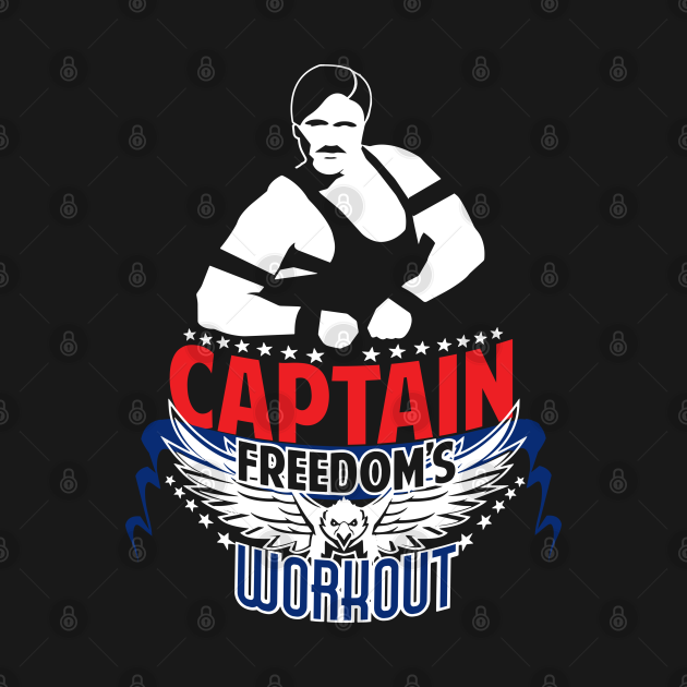 Captain Freedoms Workout - The Running Man - T-Shirt | TeePublic