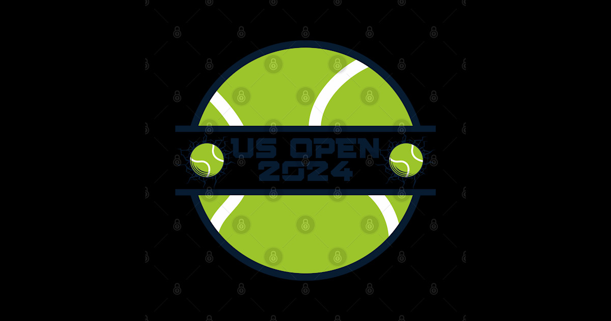 US Open 2024 Tennis Ball Logo Design - Us Open 2024 - Sticker | TeePublic