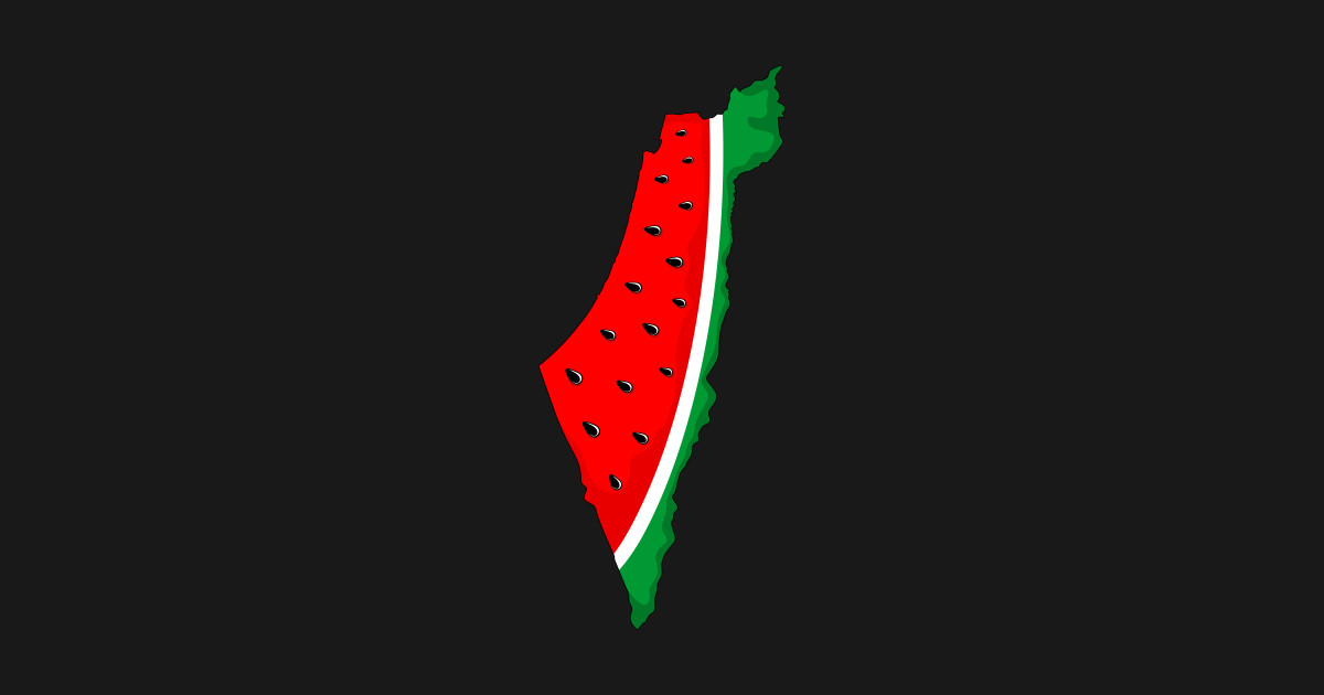 Palestine Map Watermelon Symbol of freedom - Free Palestine Support ...