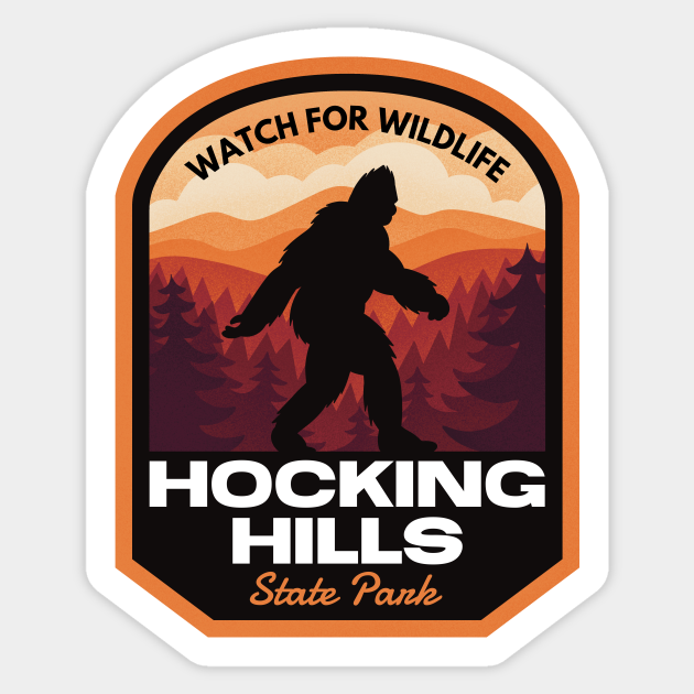 Hocking Hills State Park Bigfoot - Hocking Hills State Park - Sticker ...