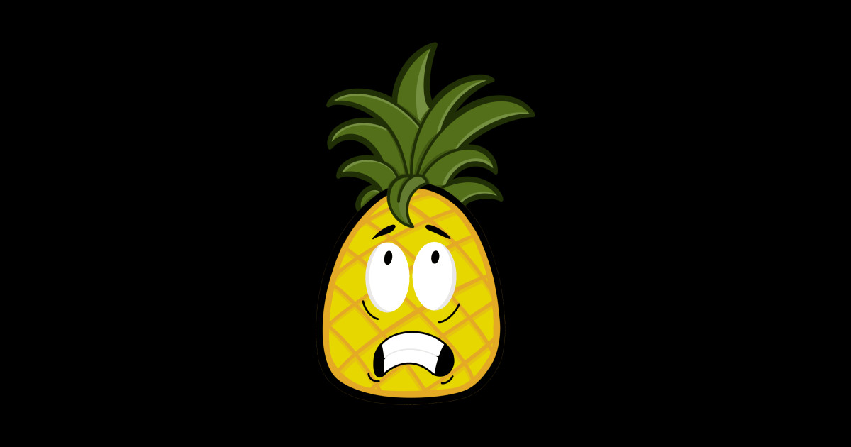 Scared pineapple - Pineapple - Sticker | TeePublic