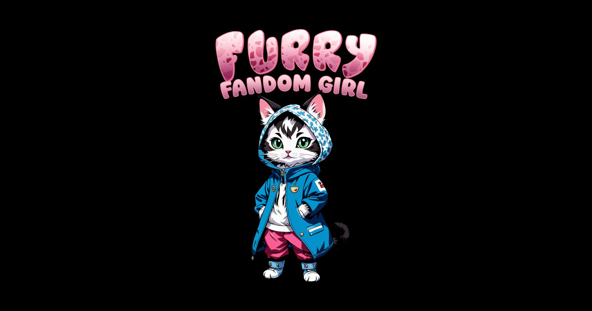 Furry Fandom Girl I Cute Furries Fandom Cosplay - Furry - Sticker | TeePublic