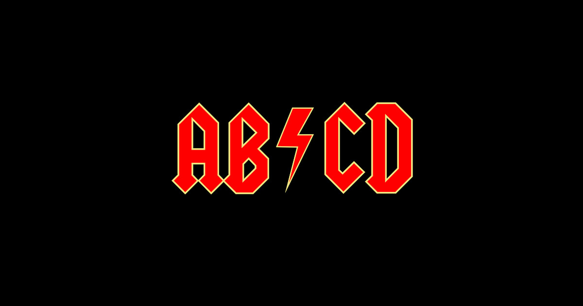 ABCD LOGO ROCK BAND - Rock - Sticker | TeePublic