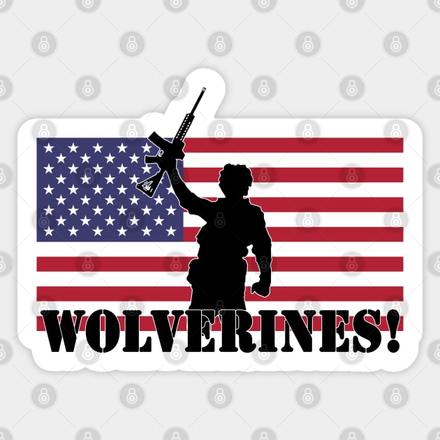 Wolverines! USA - Red Dawn - Sticker | TeePublic