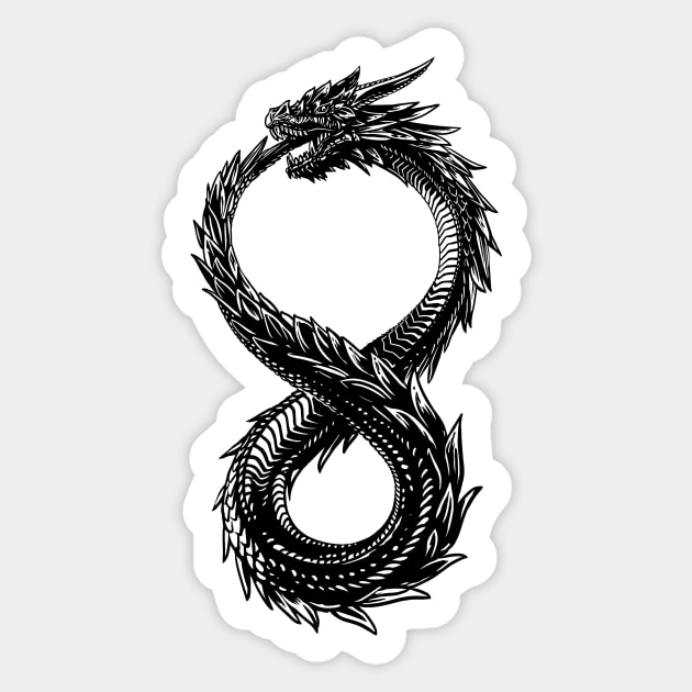 dragon ouroboros - Ouroboros - Sticker | TeePublic