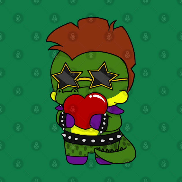 fnaf security breach monty valentine chibi - Chibi - T-Shirt | TeePublic