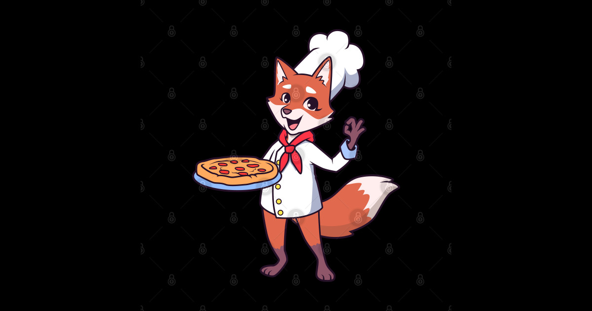 Fox is pizza maker - Fox Pizza Maker - Sticker | TeePublic