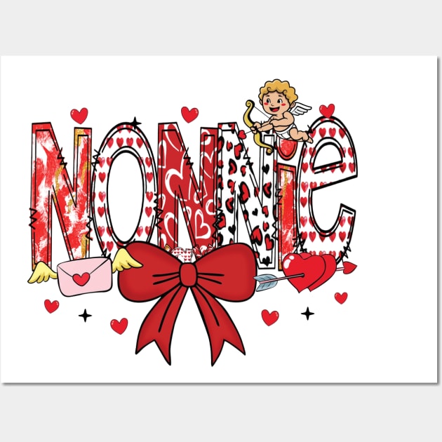 Cute Bow Nonnie Heart Happy Valentines Day - Grandmother - Posters and ...