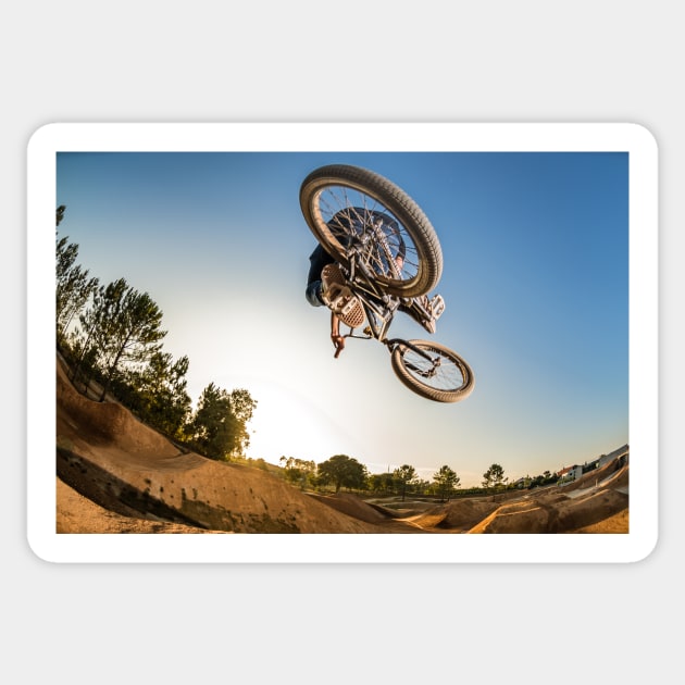BMX Bike Stunt Table Top - Action - Sticker | TeePublic