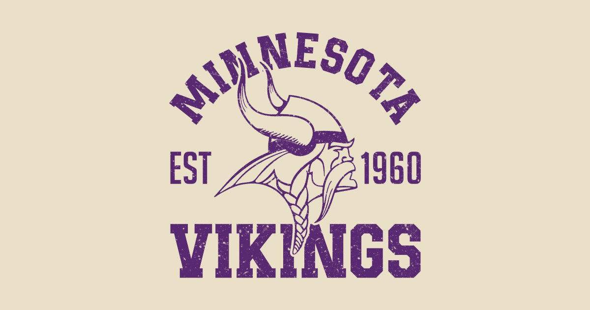 Vintage Style Minnesota Vikings - Minnesota Vikings - T-Shirt | TeePublic