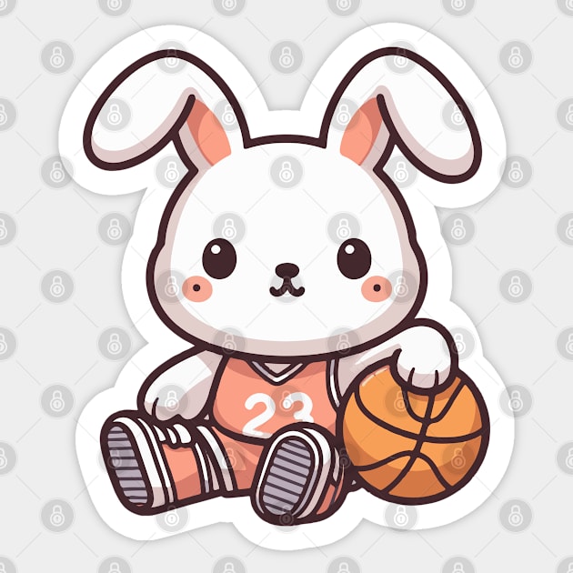 cute rabbit cartoon as a basketball player - Basketball Player ...
