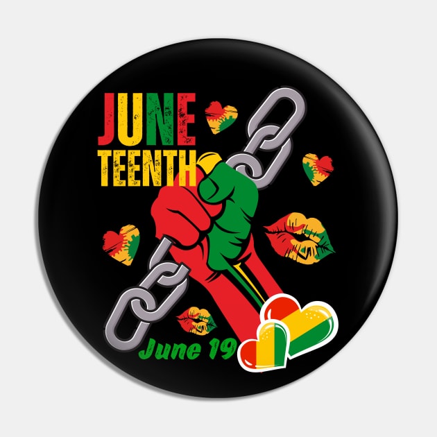 JUNETEENTH INDEPENDENCE DAY - Juneteenth Independence Day - Pin | TeePublic
