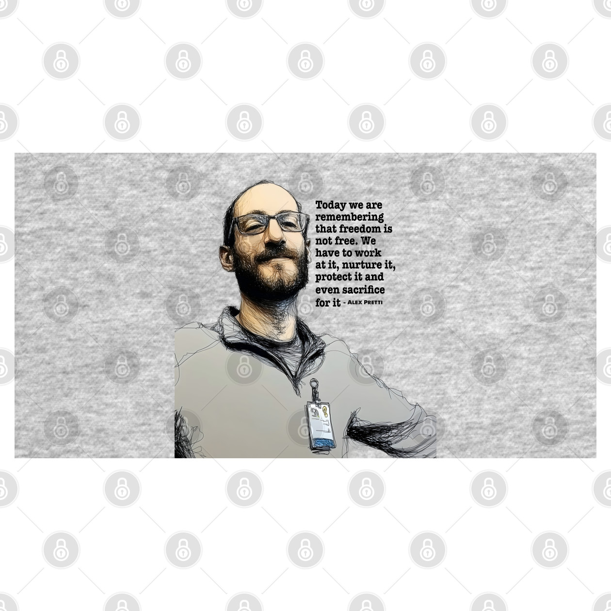 Alex Pretti: A Portrait of American Failure - Alex Pretti - Hoodie ...