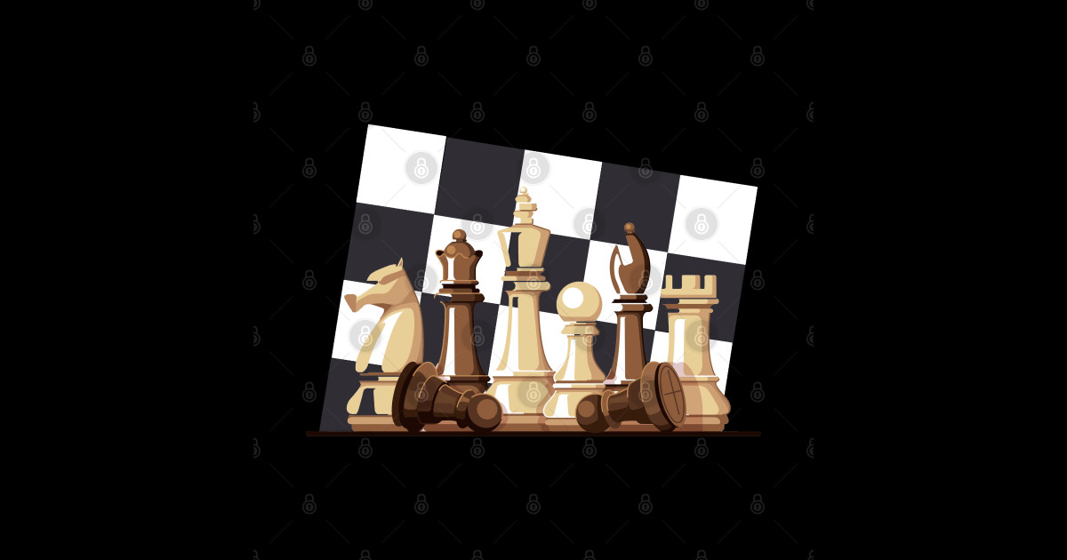 Chess board - Chess Board - Sticker | TeePublic