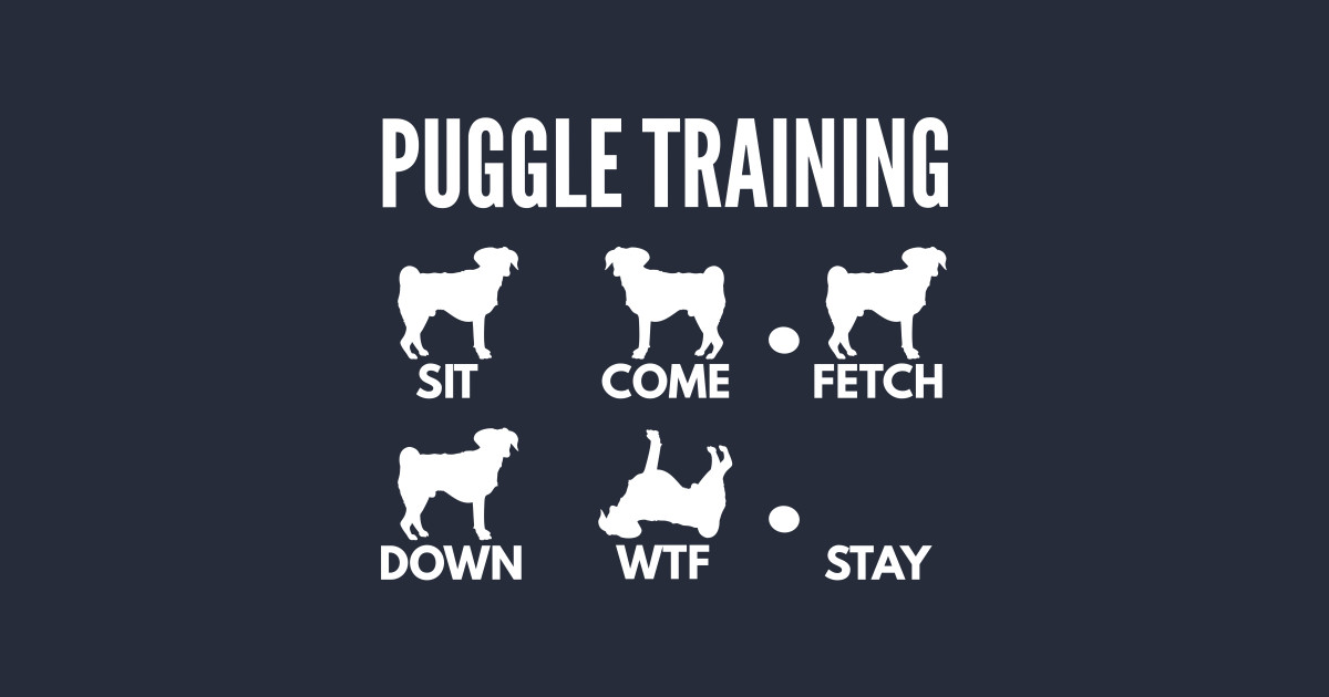 Puggle Training Puggle Dog Tricks - Puggle - T-Shirt | TeePublic