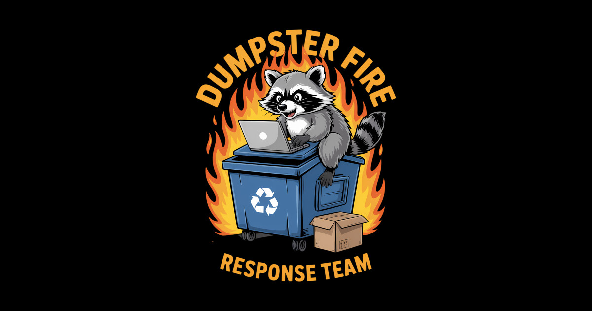 Dumpster Fire Response Team Leader Work - Dumpster Fire - Posters and ...