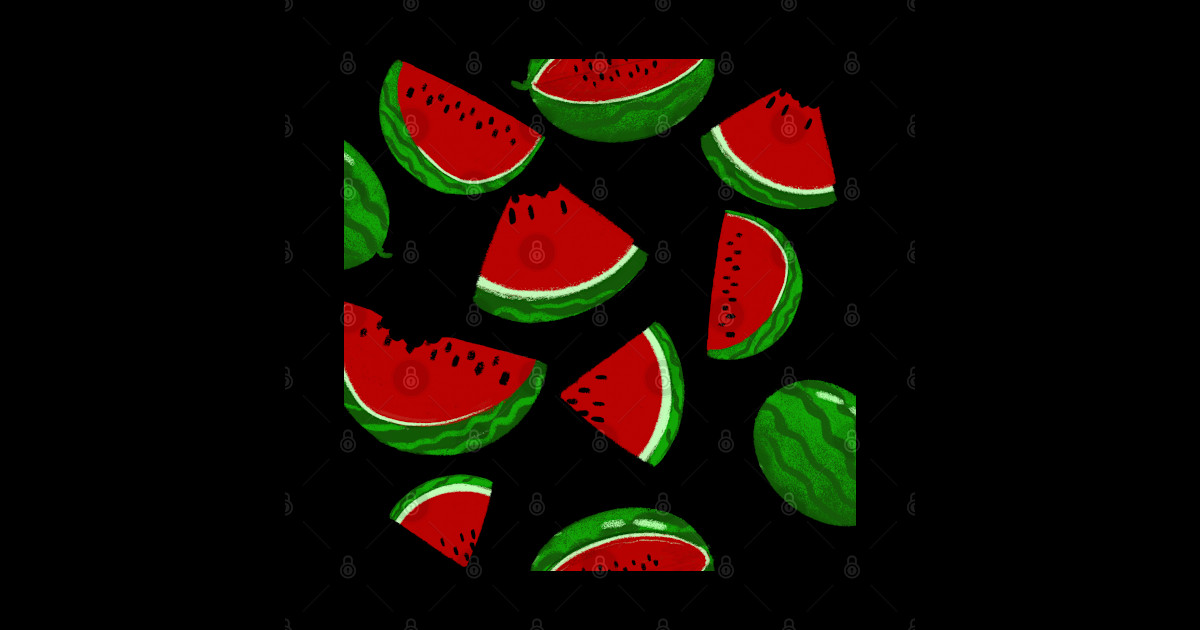 Watermelon Pattern - Watermelon - Sticker | TeePublic