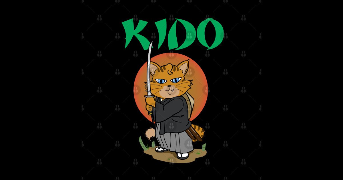 Kido the Samurai Cat - Samurai Cat - Sticker | TeePublic
