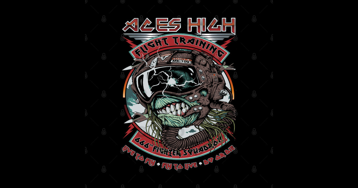 "ACES HIGH" - Metal - Sticker | TeePublic
