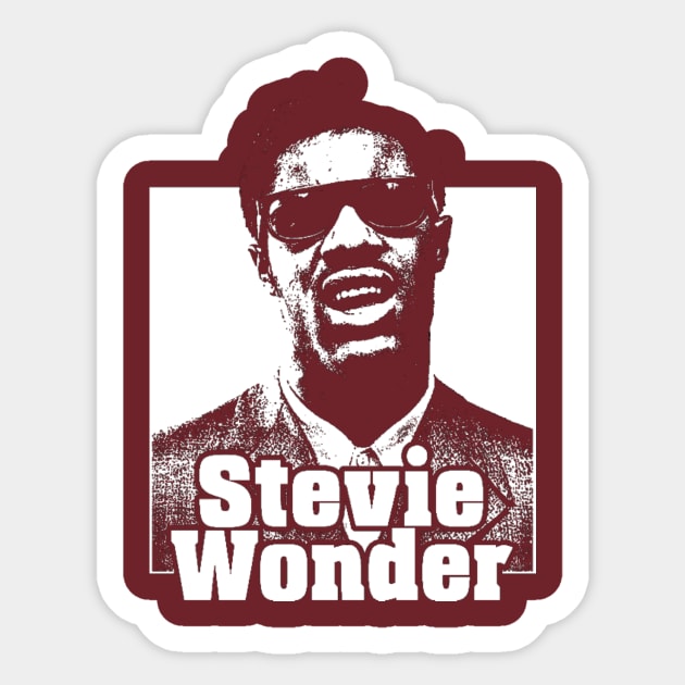 stevie wonder retro B&W design - Stevie Wonder Sunglass - Sticker ...