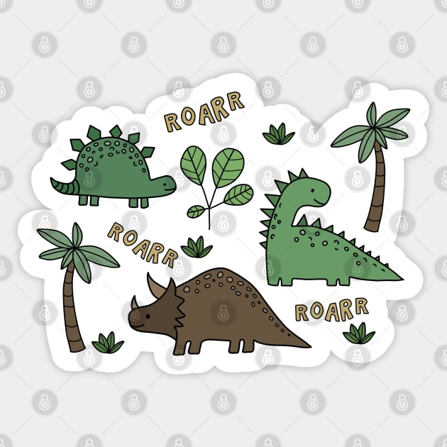 Dinosaur drawing - Dinosaur Drawing - Sticker | TeePublic
