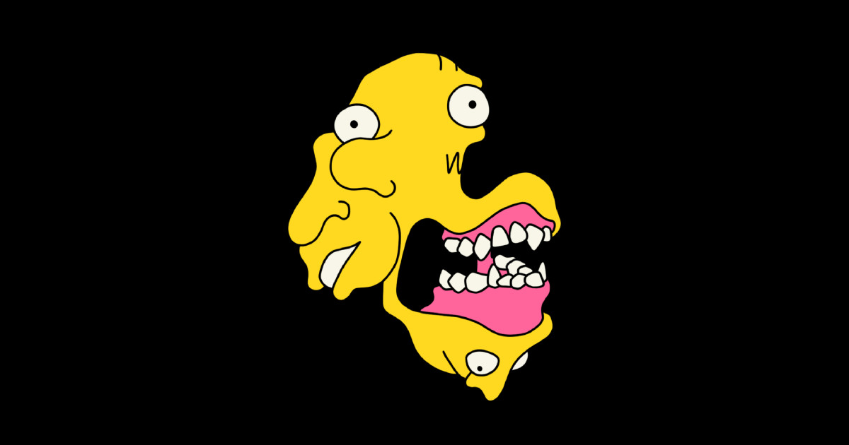 Yellow Jaw Creature - Simpsons - Sticker | TeePublic