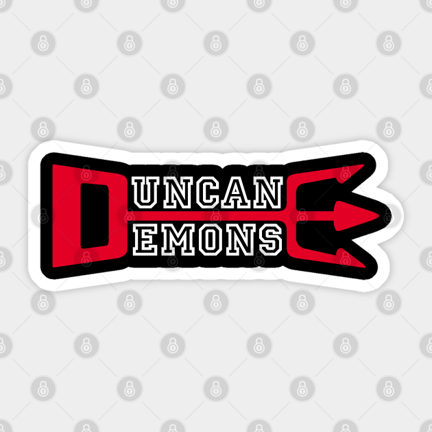 Duncan Demons - Duncan - Sticker | TeePublic