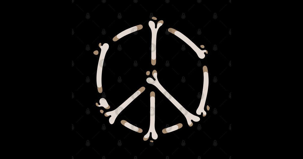 Peace bones - Tattoo - Sticker | TeePublic