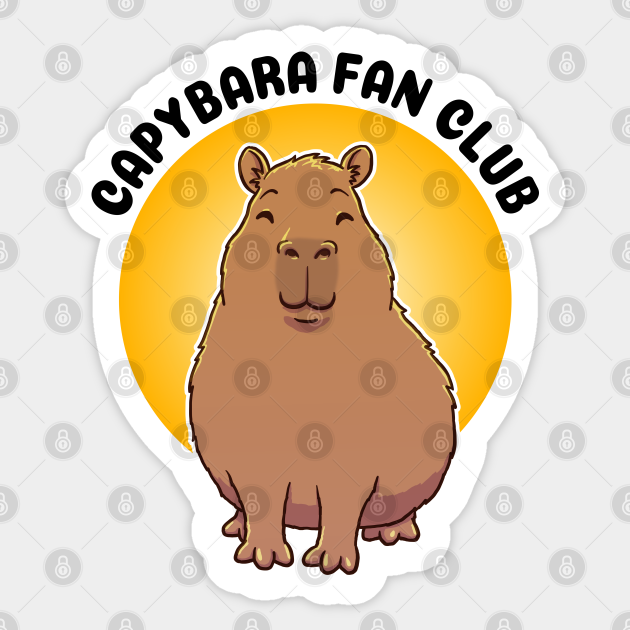 Capybara Fan Club - Capybara - Sticker | TeePublic