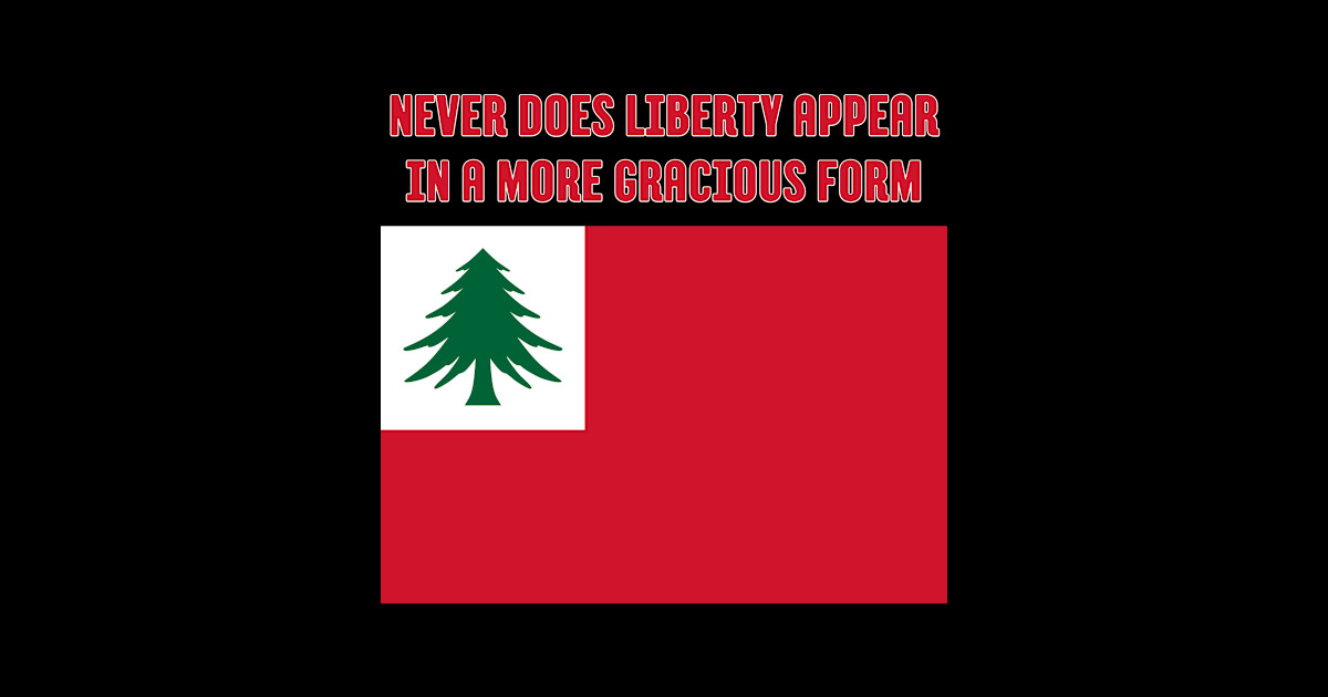 New England Flag and Motto - New England Flag - Sticker | TeePublic