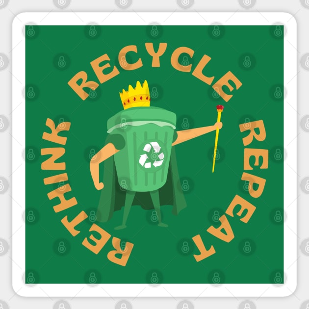 Rethink Recycle Repeat - Recycle - Sticker | TeePublic
