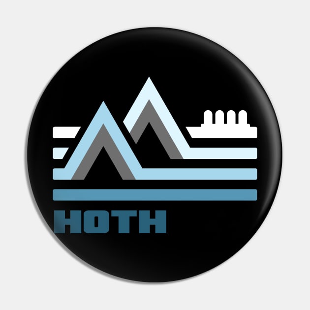 Hoth Retro Logo - Star Wars - Pin | TeePublic