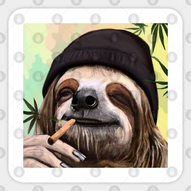 Herb the Sloth - Weed - Sticker | TeePublic