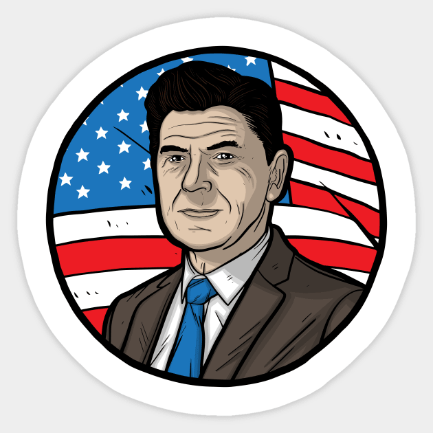 Ronald Reagan - Ronald Reagan - Sticker | TeePublic
