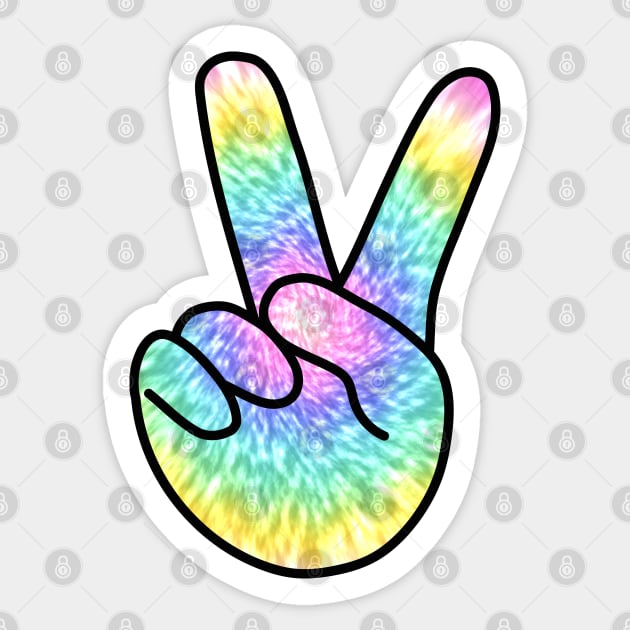 V Sign Tie Dye - Tie Dye - Sticker | TeePublic