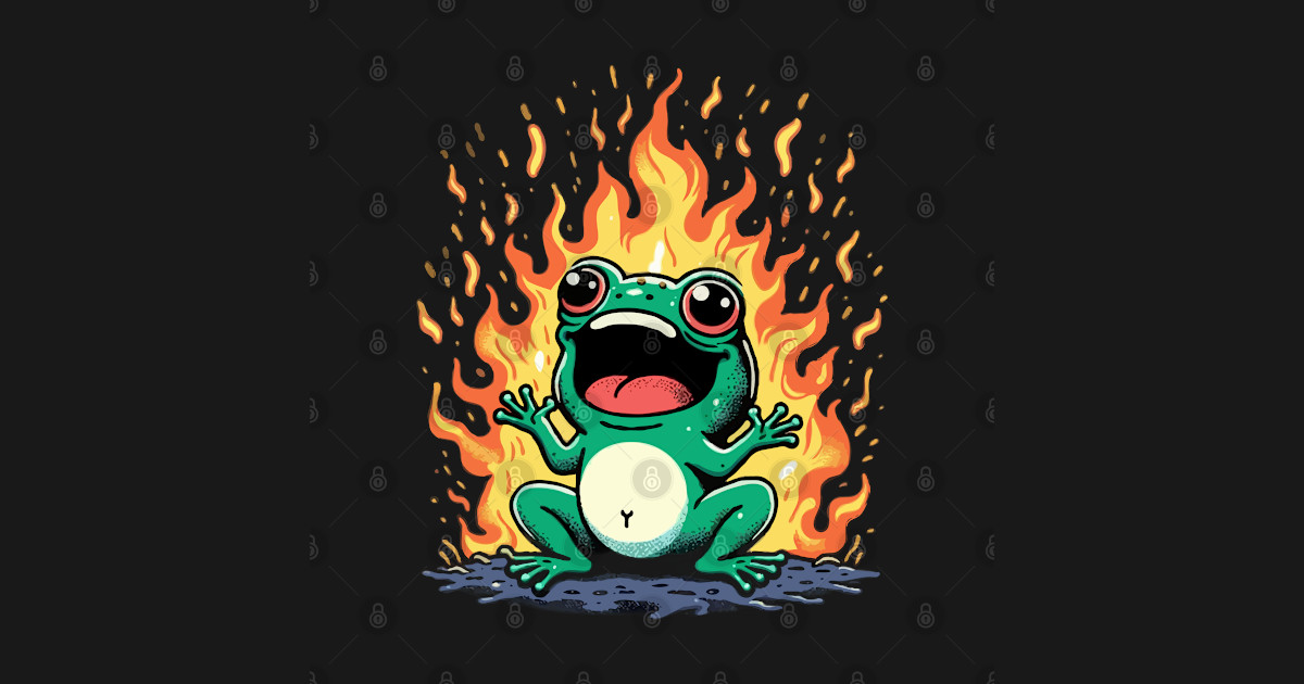 Fire Frog - Frog - T-Shirt | TeePublic