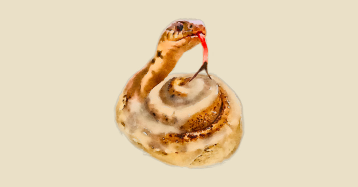 Cinnamon Roll Snake - Snake - T-Shirt | TeePublic
