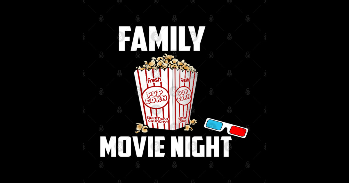 family movie night - Family Movie Night - Sticker | TeePublic