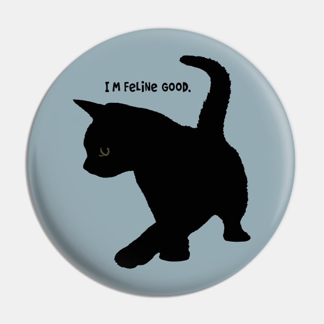 Im Feeling Good Quote Cute Baby Cat Silhouette Cutout - Feline Lover ...