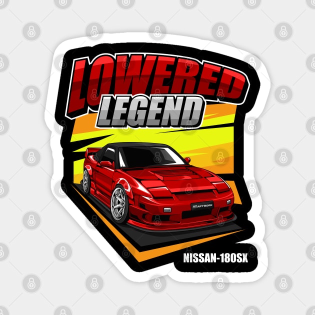 JDM LEGEND NISSAN 180SX-RED - Nissan 180sx - Magnet | TeePublic