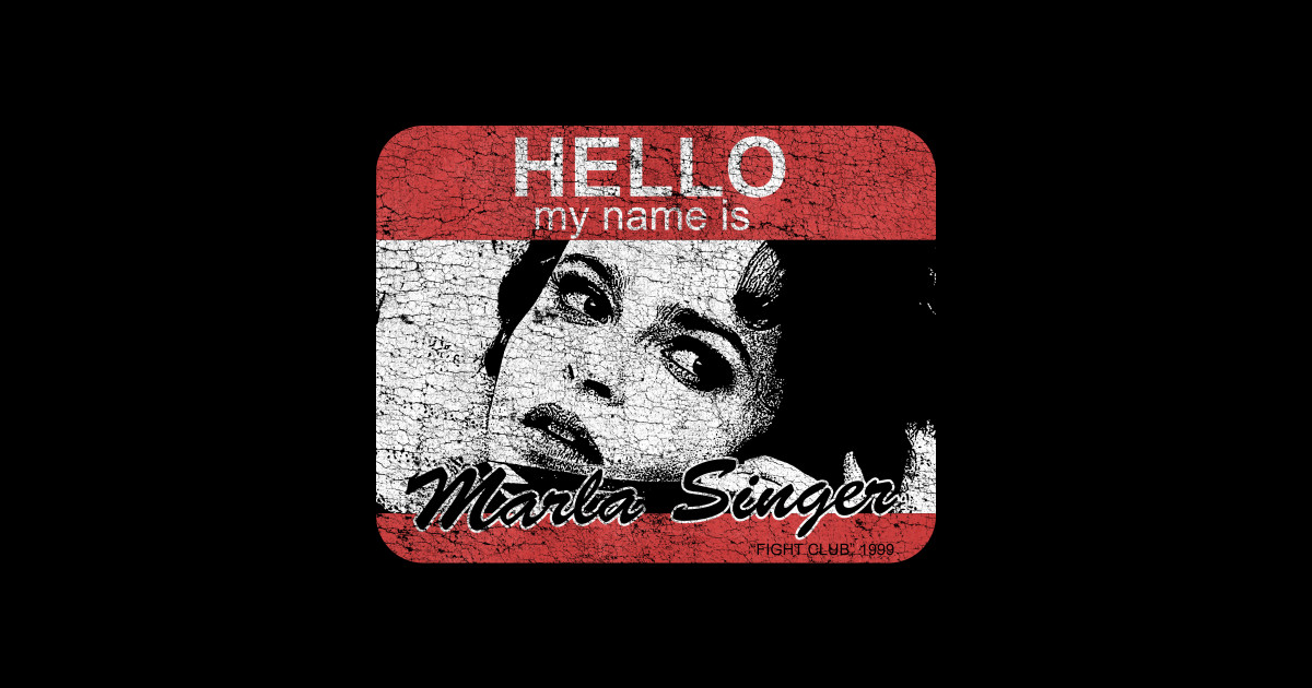 Hello My Name is Marla Singer Vintage Cracked - Marla Singer - Posters ...