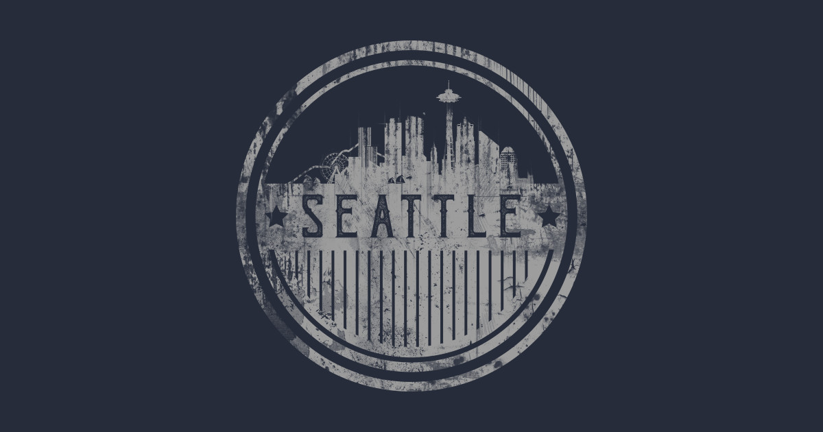 Seattle Grunge Cityscape - Seattle - T-Shirt | TeePublic