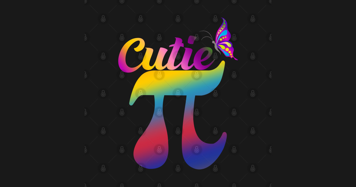 Pi Day Funny Cute Cutie Pi Pretty Math Butterfly Girls Pi - Pi Day - T ...